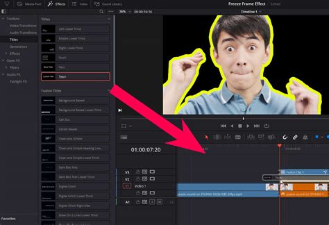 Frame Freeze Effect In DaVinci Resolve 18 Comprehensive Guide Edits 101
