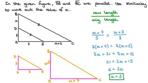 lesson triangle similarity criteria and their applications nagwa