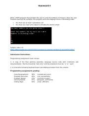 Hw Docx Homework Write A Mips Program That Prompts The User To