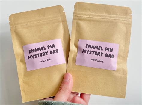Kawaii Enamel Pin Mystery Bag Cute Stationery Store Uk Coral And Ink