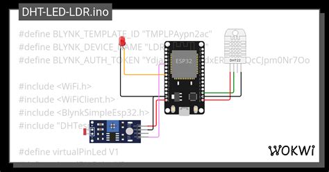 DHT LED LDR Ino Wokwi ESP32 STM32 Arduino Simulator