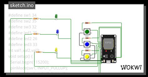 Digital Input Output Wokwi ESP32 STM32 Arduino Simulator