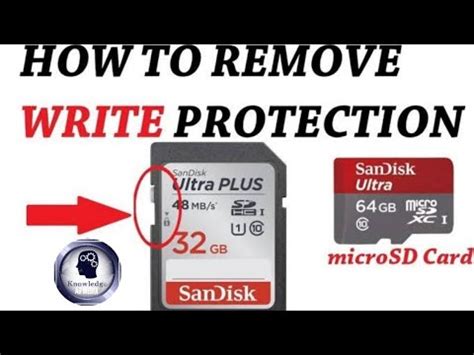 HOW TO REMOVE WRITE PROTECTION FROM AN SD CARD YouTube
