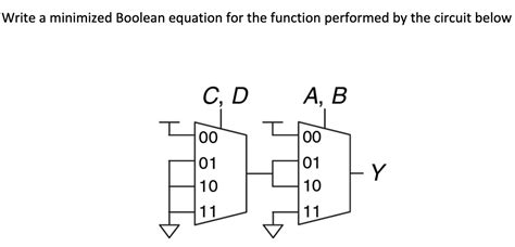 solved write a minimized boolean equation for the function performed by 1 answer