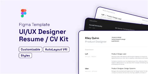 Ui Ux Designer Resume Cv Kit Figma