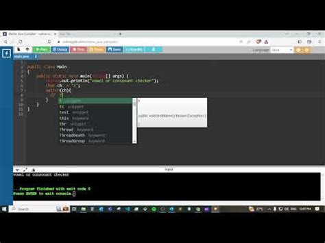 Check Whether An Alphabet Is Vowel Or Consonant Using Switch Statement