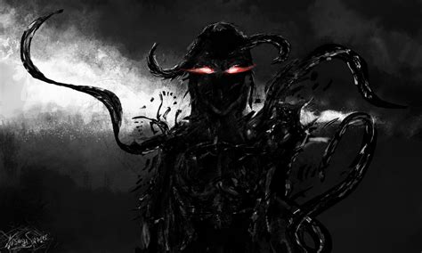 Dark Video Game Art Selective Coloring Artstation Dahaka Prince Of Persia Glowing Eyes