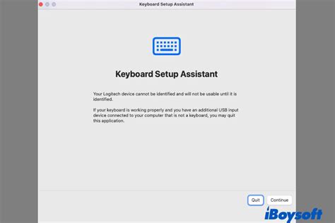use keyboard setup assistant on mac to identify keyboard