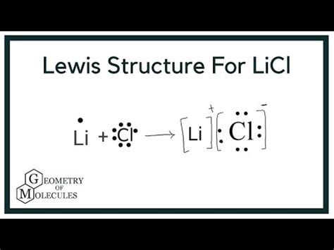 Lewis Structure For LiCl How To Draw The Lewis Structure For LiCl