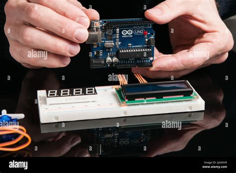 Arduino UNO Board With Electronic Components Stock Photo Alamy