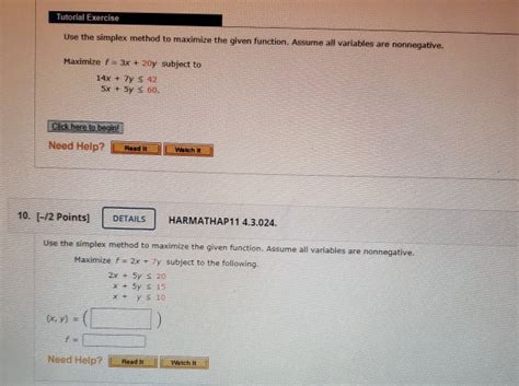 solved tutorial exercise use the simplex method to maximize