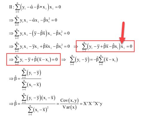 least squares estimate formula