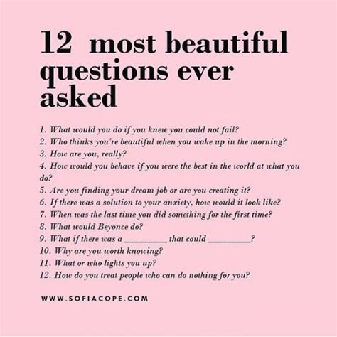 Most Beautiful Questions Ever Asked