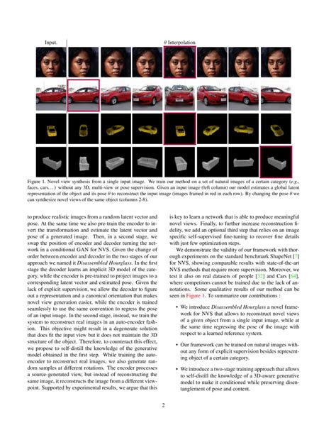 unsupervised novel view synthesis from a single image deepai