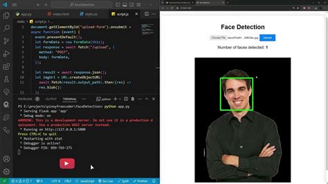 python flask face detection simple project opencv and haar cascade classifiers youtube