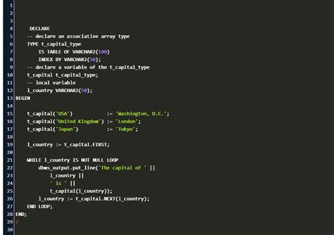 pl sql select into array of strings