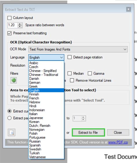 how to use ocr modes and extract scanned pdf to text using pdf multitool bytescout