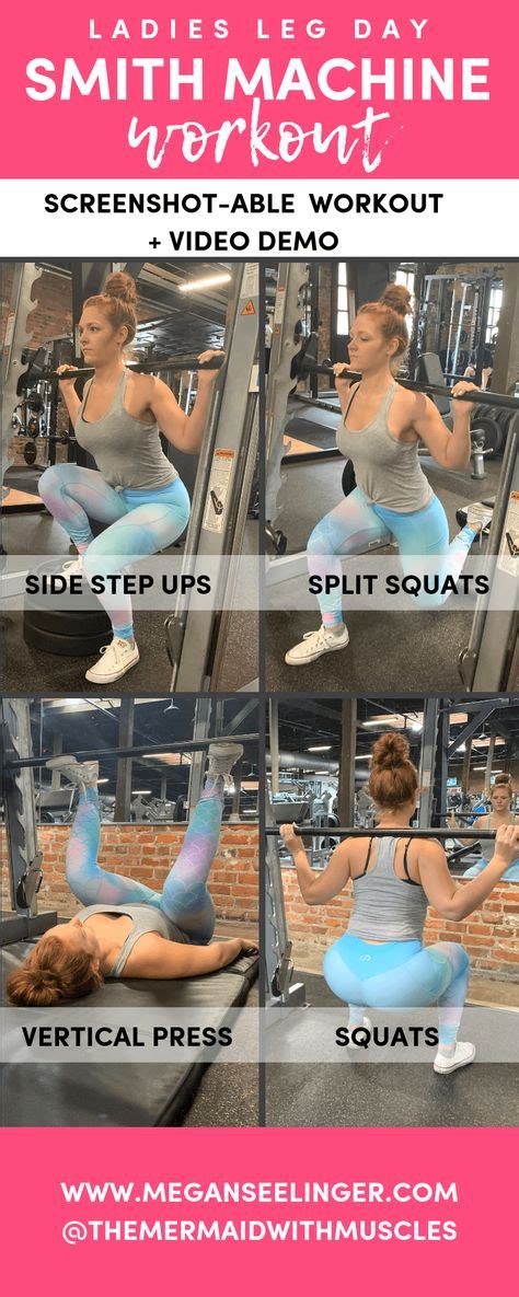 Smith Machine Leg Day Workout 6 Best Exercises For Women Video Demo