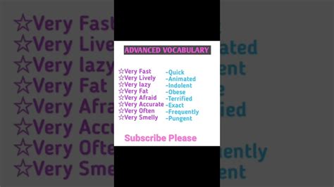 Words To Use Instead Of Very Shorts Youtubeshorts English