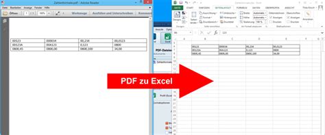 exporting pdf to excel