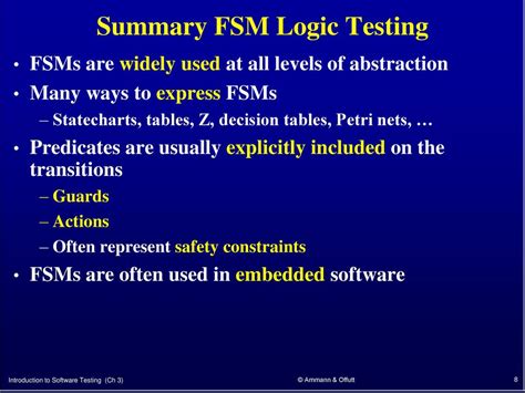 introduction to software testing chapter 3 5 logic coverage for fsms ppt download