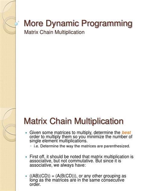 matrix chain multiplication pdf dynamic programming matrix mathematics