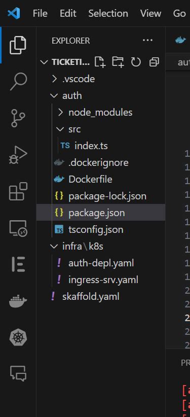 node js the ts node dev doesn t work while working with skaffold dev command stack overflow