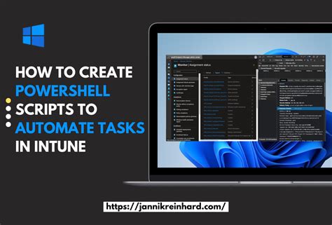 how to create powershell script to automate tasks in intune modern device management