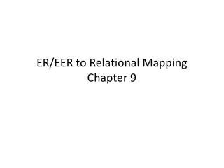 PPT Mapping ER EER To Relational Model PowerPoint Presentation Free