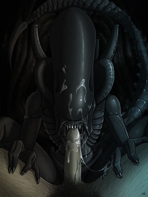 Rule 34 2017 Alien Alienhuman Alien Franchise Ambiguous Gender Cum Erection Fellatio Female