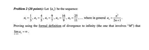 solved problem 2 20 points let {an} be the sequence