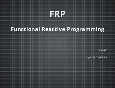frp functional reactive programming