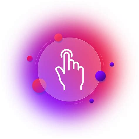Premium Vector Click Line Icon Hand Pointer Mouse Cursor Arrow Index