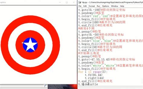 python画美国队长盾牌 哔哩哔哩 bilibili