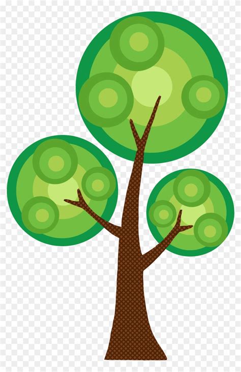 Png 4211 Abstract Cartoon Tree With Three Crowns Tree With Three