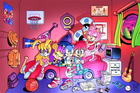 6971 Safe Artistrikdraws Amy Rose Bunnie Rabbot Mina Mongoose Sally Acorn Sonic The