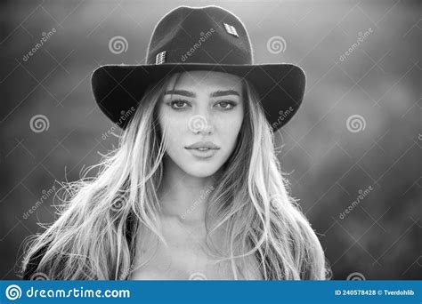 Spring Romantic Casual Woman In Summer Vogue Hat Beautiful Girl Outdoor Close Up Beauty Young