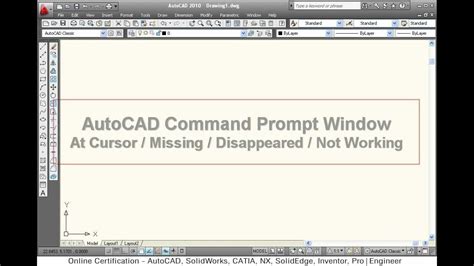 AutoCAD Command Prompt Window Command Line Missing Disappeared Not