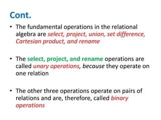 Relational Algebra In Dbms Ppt