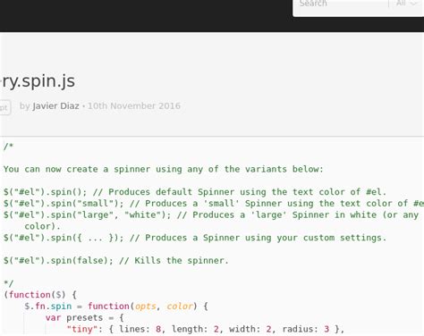 jquery spin js codepad