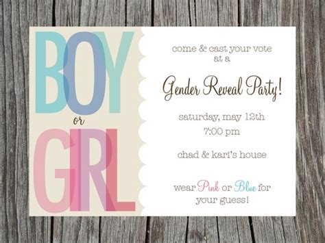 Items Similar To Gender Reveal Party Invitation Printable On Etsy