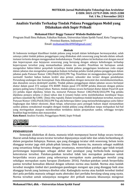 PDF Analisis Yuridis Terhadap Tindak Pidana Penggelapan Mobil Yang