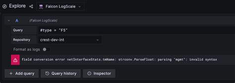 parsing data error · issue 48 · grafana falconlogscale datasource · github