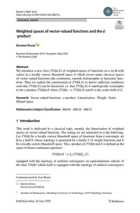 pdf weighted spaces of vector valued functions and the varepsilon product