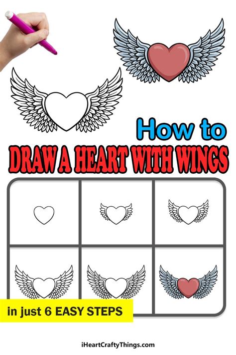 How To Draw A Heart With Wings A Step By Step Guide Drawing