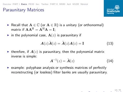 polynomial matrix decompositions