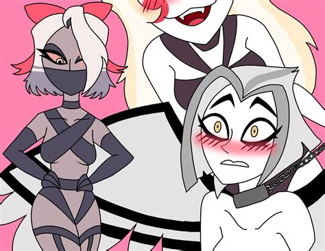 Rule 34 Angel Blonde Hair Blush Breasts Chained Chains Charlie Morningstar Hazbin Hotel