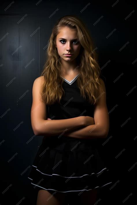 Premium Ai Image Girl Full Body Standing In Gymnastics Uniform