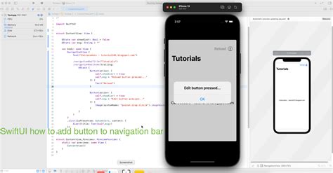 swiftui how to add button to navigation bar tutorial101