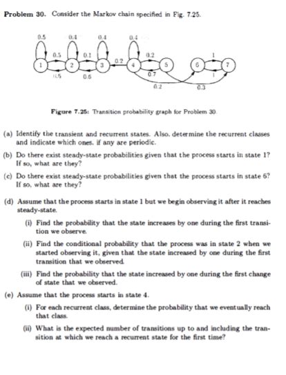 problem 30 consider the markov chain specified in